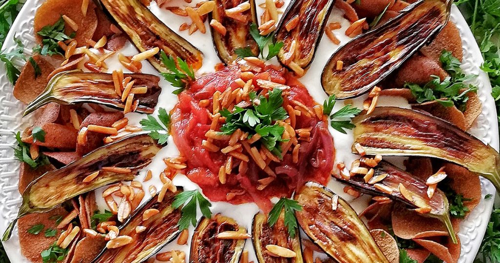 Eggplant fatteh